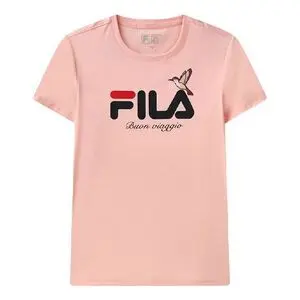 FILA Logo Alphabet Sports T-shirt - Pink
