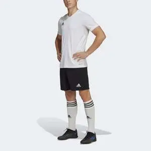 Adidas Solid Color Minimalistic Logo Embroidered Casual Sports Short Sleeve White T-shirt - Default Color