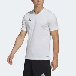Adidas Solid Color Minimalistic Logo Embroidered Casual Sports Short Sleeve White T-shirt - Default Color