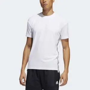 Adidas M Gfx T Prime Solid Color Side Sports Stylish Round Neck Short Sleeve White