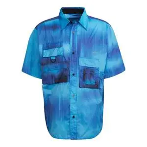 Adidas Gradient Pocket Sports Short Sleeve Shirt Blue - Multi-color