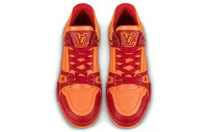 LOUIS VUITTON Lace Up Sneakers - Orange/red