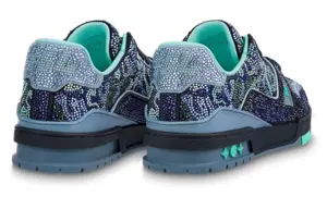 LOUIS VUITTON Embellished Lace-up Sneakers - Blue/teal