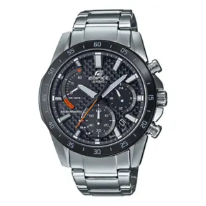 Casio Edifice Solar Powered Sapphire Crystal Chronograph Watch - Black