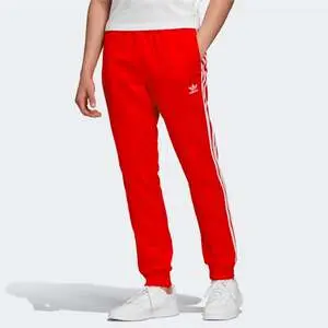 Adidas Originals Sst Tp P Logo Bundle Feet Athleisure Casual Sports Pants Red - Light Red