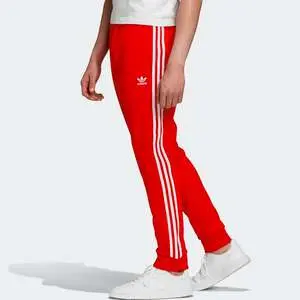 Adidas Originals Sst Tp P Logo Bundle Feet Athleisure Casual Sports Pants Red - Light Red