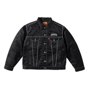 Supreme Fw19 Week 9 X Levis Nylon Trucker Jacket - Black