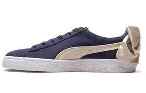 PUMA Suede Bow Varsity Peacoat Low Top Sneakers
