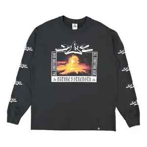 Nike Printing Round Neck Pullover - Black