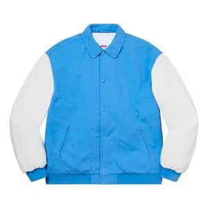 Supreme Twill Varsity Jacket - Blue/white