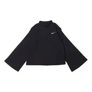 Nike Ribbed Knit High Collar Long Sleeve Top