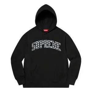 Supreme Hearts Arc Hooded Sweatshirt - Black/white
