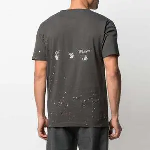 Off-White Vintage Paint Splatter Short-sleeve Tee 'magnet White