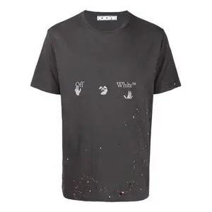 Off-White Vintage Paint Splatter Short-sleeve Tee 'magnet White - Dark Gray