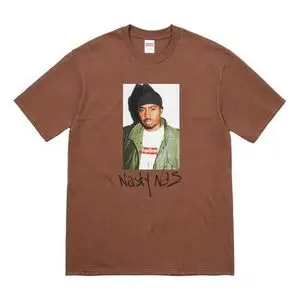 Supreme Fw17 Nas Tee Character Printing Short Sleeve - Brown