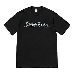 Supreme Fw18 Liquid Tee Silver Logo Short Sleeve