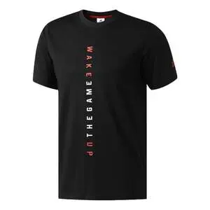 Adidas Adi Slgn Tee Alphabet Printing Casual Round Neck Short Sleeve Black - Multi-color
