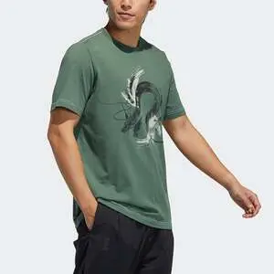 Adidas Wuji Tee Graphic Print Shirt Green
