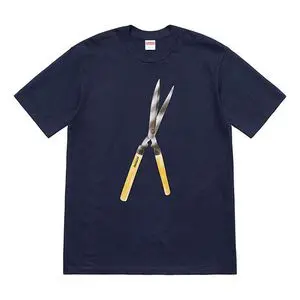 Supreme Supreme Ss19 Shears Tee Large Scissors Printing Short Sleeve Unisex Navy Blue Blue
