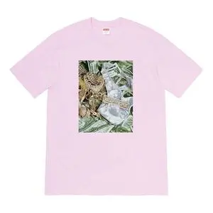 Supreme Supreme Ss20 Week 1 Bling Tee Money Printing Short Sleeve Unisex Purple Light Purple