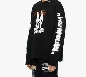 Off-White Golden Ratio" Graffiti Long Sleeve Sweater