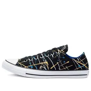 CONVERSE Converse Chuck Taylor All Star "Paint Splatter" Low Top Sneakers Black/yellow