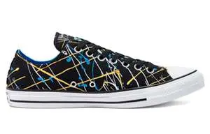 CONVERSE Chuck Taylor All Star "paint Splatter" Low Top Sneakers - Black/yellow