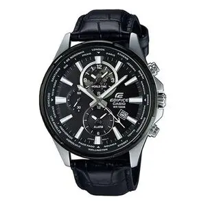 Casio Edifice Quartz Watch With Sapphire Crystal And Solar Power - Black