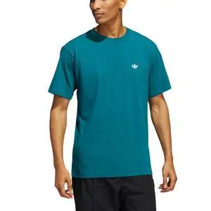 Adidas Originals Solid Color Logo Sports Short Sleeve Couple Style Green - Multi-color