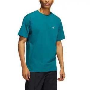 Adidas Originals Solid Color Logo Sports Short Sleeve Couple Style Green - Multi-color