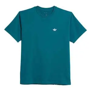 Adidas Originals Solid Color Logo Sports Short Sleeve Couple Style Green - Multi-color