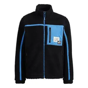 Adidas Neo Fleece Zip-up Jacket With Contrasting Accents - Default Color