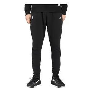 Adidas Wj Pt Swt Rib Solid Color Knit Breathable Athleisure Casual Sports Pants Black - Multi-color