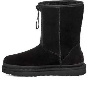 UGG Classic Short Zipper Tape Logo Boot - Black
