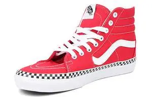 VANS Sk8-hi "check Foxing Racing " High Top Sneakers - Red