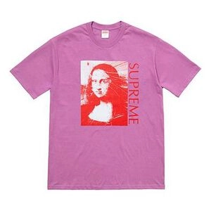 Supreme Ss18 Mona Lisa Tee Light Printing Short Sleeve - Purple