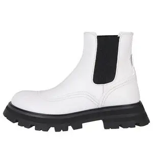 Alexander McQueen Chelsea Boots - White/black
