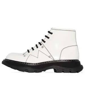 Alexander McQueen Tread Lace Up Leather Boots