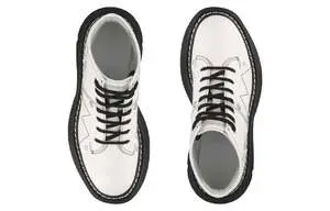 Alexander McQueen Tread Lace Up Leather Boots