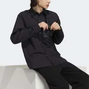 Adidas Originals Chest Solid Color Long Sleeves Shirt Black