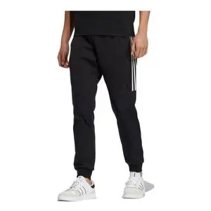 Adidas Neo Side Stripe Solid Color Bundle Feet Sports Pants/trousers/joggers Black - Multi-color