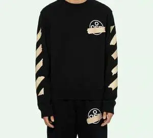 Off-White Tap Arrows" Logo Long Sleeve Sweater