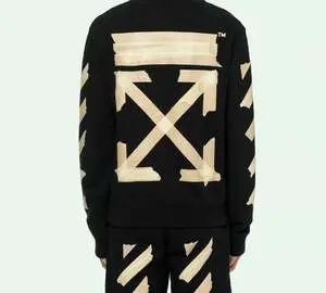 Off-White Tap Arrows" Logo Long Sleeve Sweater