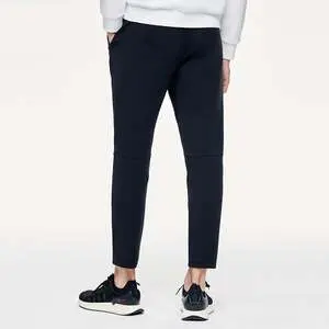 FILA Athletics Knit Straight Solid Color Gym Sports Pants Black