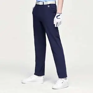 FILA Solid Color Gym Woven Sports Long Pants