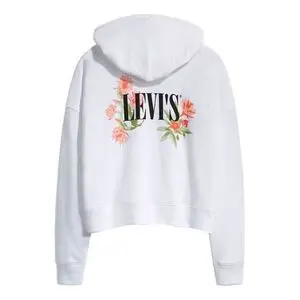 LEVI'S Embroidered Zip-up Hoodie - White