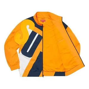 Supreme Big Letter Track Jacket - Yellow/white/navy
