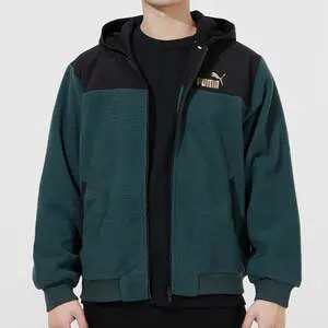 PUMA Colorblock Hooded Fleece Jacket