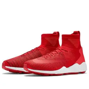Nike Zoom Air Mercurial Xi Flyknit High-top Sneakers - Red/grey