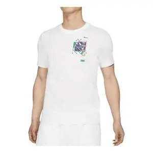 JORDAN Funny Alphabet Logo Printing Sports Breathable Short Sleeve White T-shirt - Default Color